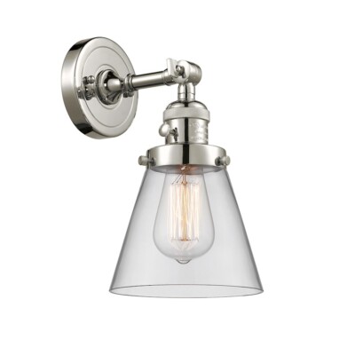 Innovations Small Cone 6.25" LED Semi-Flush, Nickel/Cone - 201FSW-PN ...