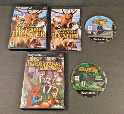 LOT OF 2 PLAYSTATION 2 HUNTING GAMES CABELA'S BIG GAME HUNTER ...