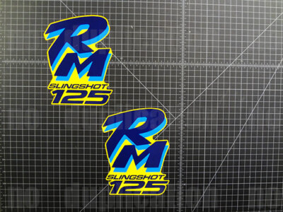 1990 suzuki RM125 decals slingshot RM 125 graphics shroud stickers 90 ...