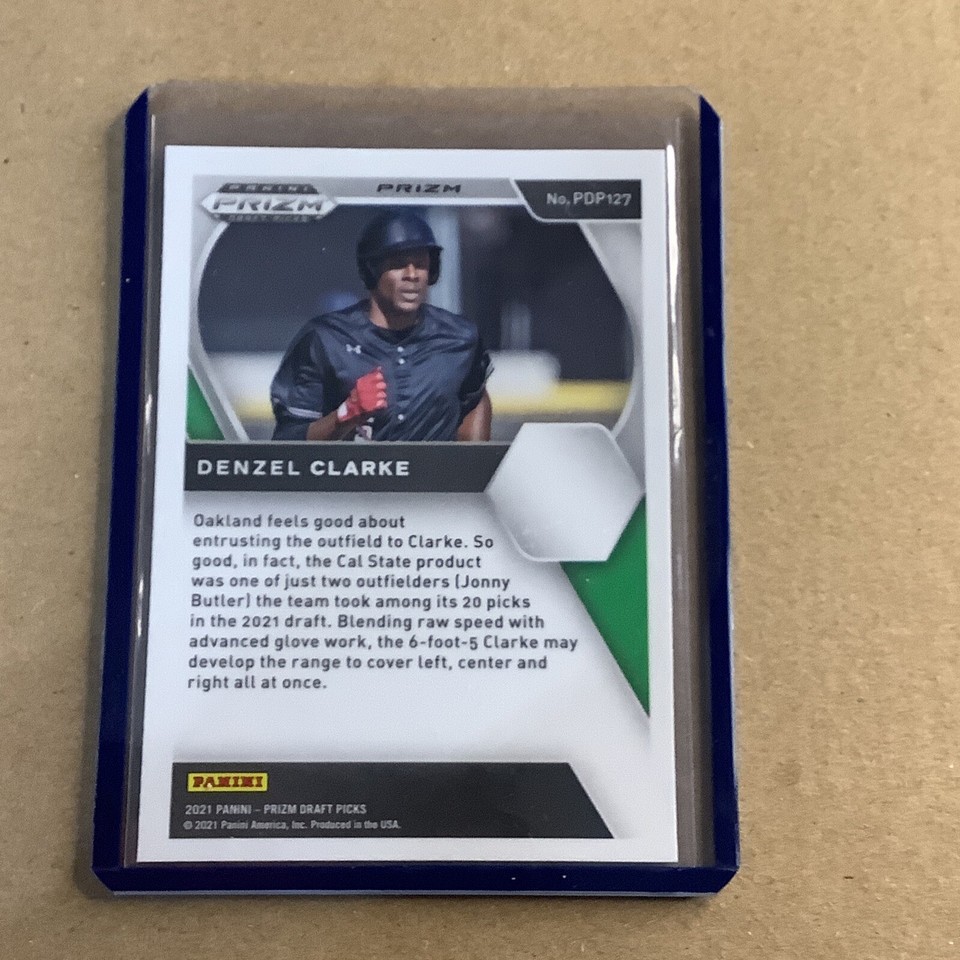 2021 Panini Prizm Draft Picks Hyper Red & Purple Prizm Denzel Clarke # ...