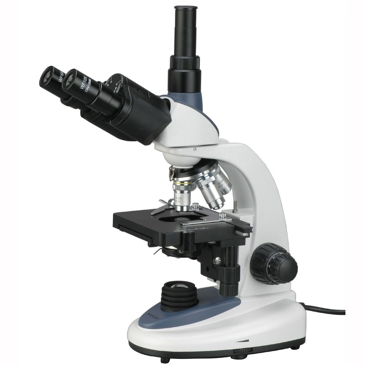 AmScope T380c 40x-2500x 1w LED Trinocular Compound Microscope for sale ...