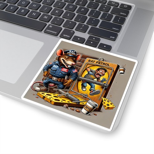 Whimsical Rat Patrol Stickers, Fun Laptop Decor, Mouse Humor, Gift for ...