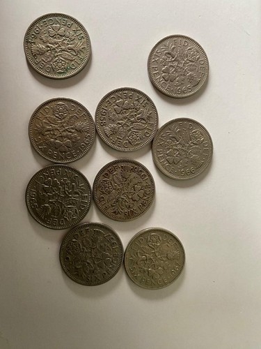 SIXPENCE TANNER 6d 1947-1967 LUCKY CHOOSE YOUR YEAR CLEAN AND CLEAR ...
