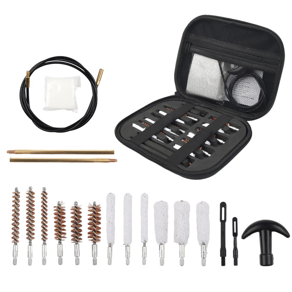 43 PCS Gun Cleaning Kit Pro Universal Pistol Rifle Shotgun Cleaner Set ...