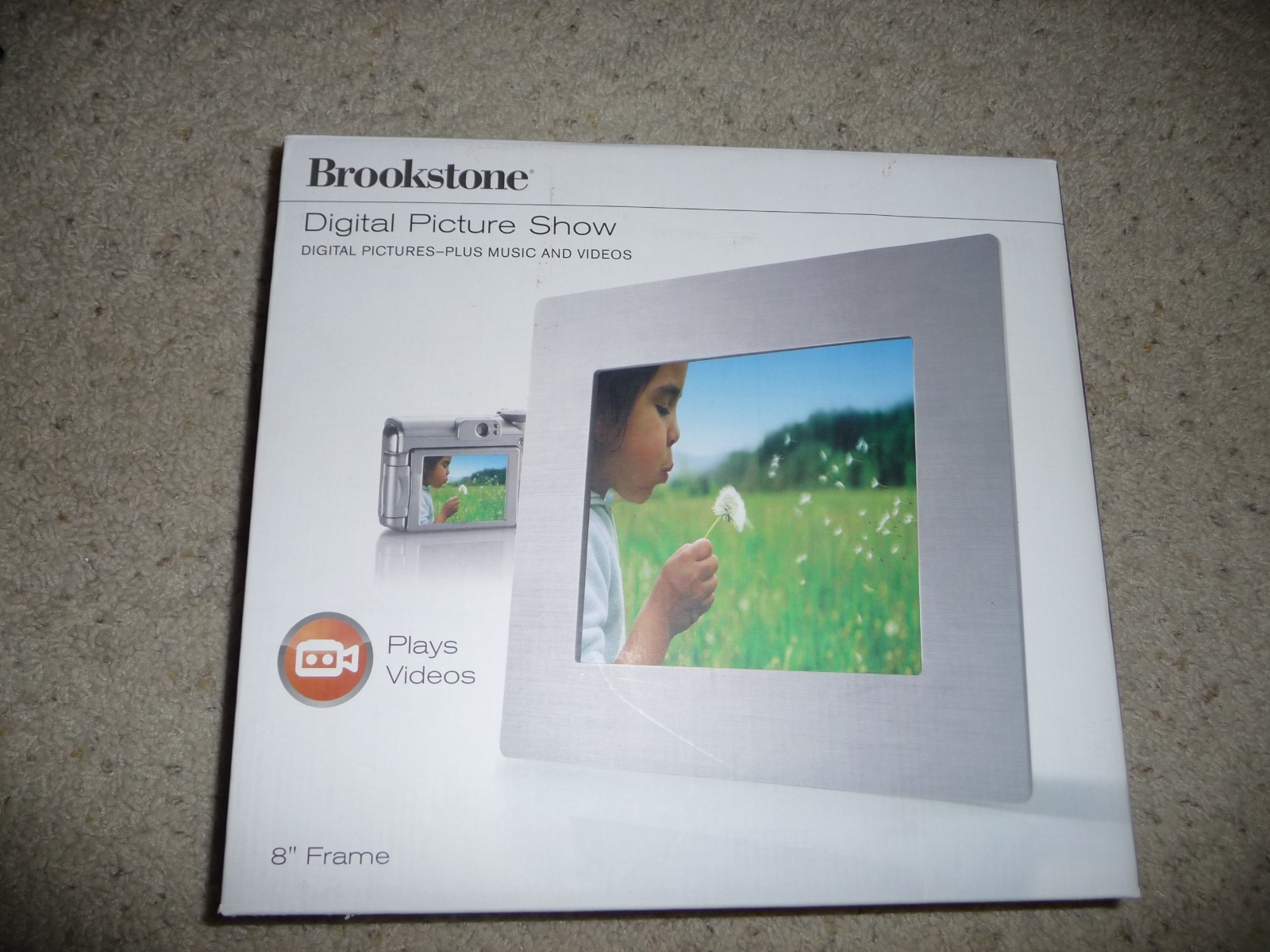 Brookstone 8” Frame Digital Picture Show for Pictures Plus Music ...