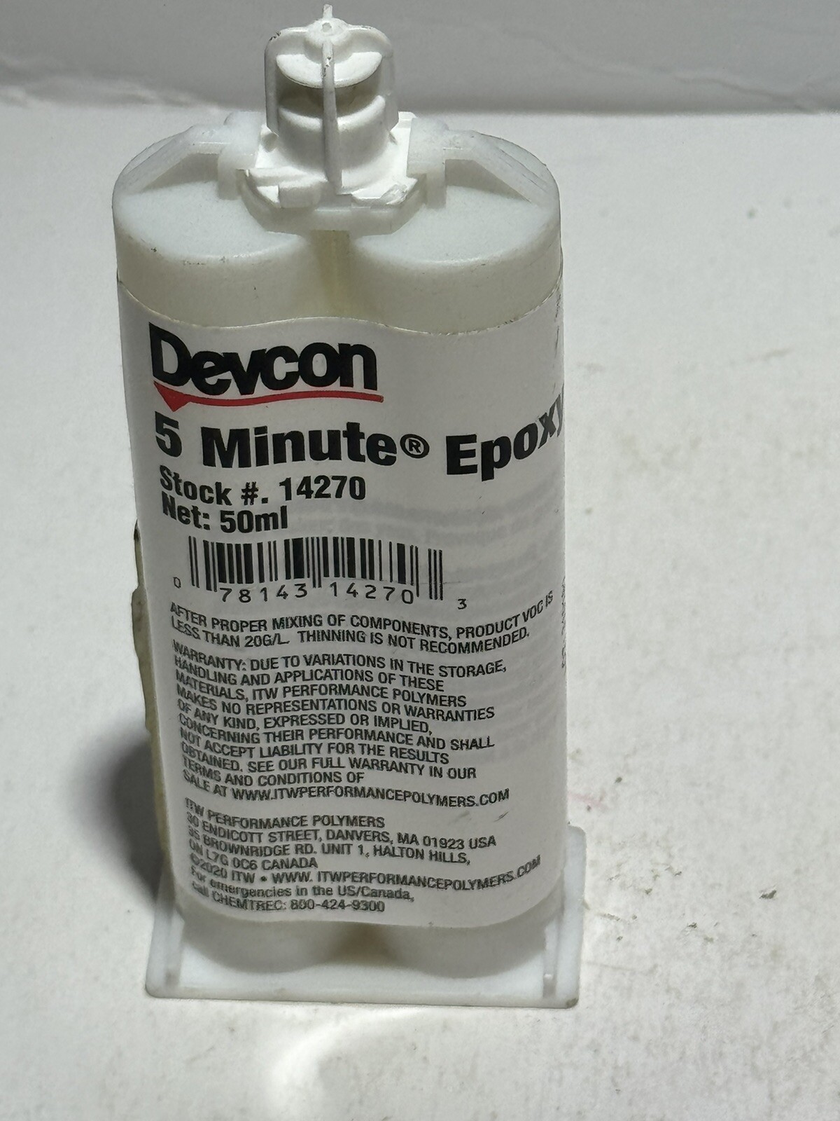 Devcon Epoxy Adhesive 5-Minute Epoxy 50 ml Dual-Cartridge 14270 | eBay