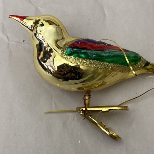 Vintage German? Blown Glass Bird & Clip Christmas Tree Ornament V5 | eBay