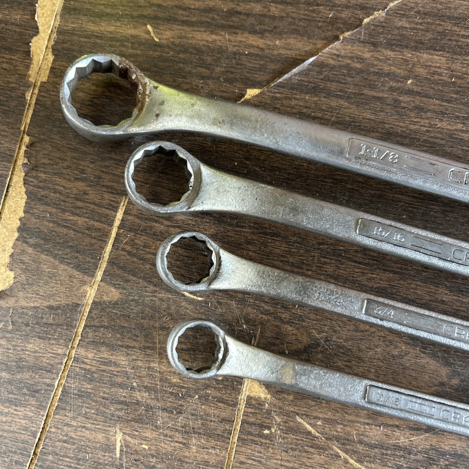 4 PC Craftsman Double Box End Offset Wrenches 12pt V Series Vtg 11/16 To 1-5/16 | eBay