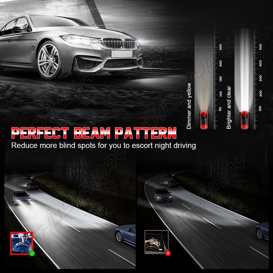 For Mitsubishi Montero 2001-2006 - 4X LED Headlight Bulbs Hi/Lo Beam ...