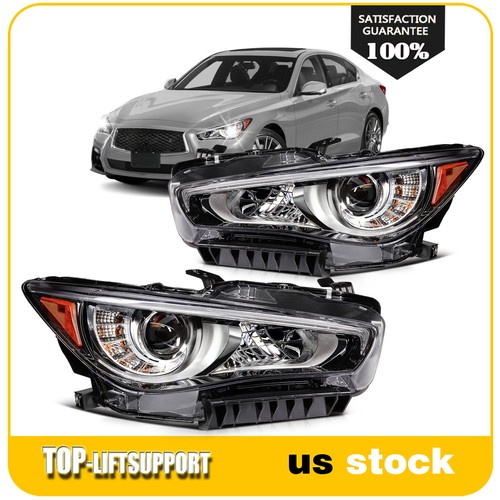 Headlight w/Bulbs For Infiniti For Q50 2014-2024 [LED DRL Type] Left ...