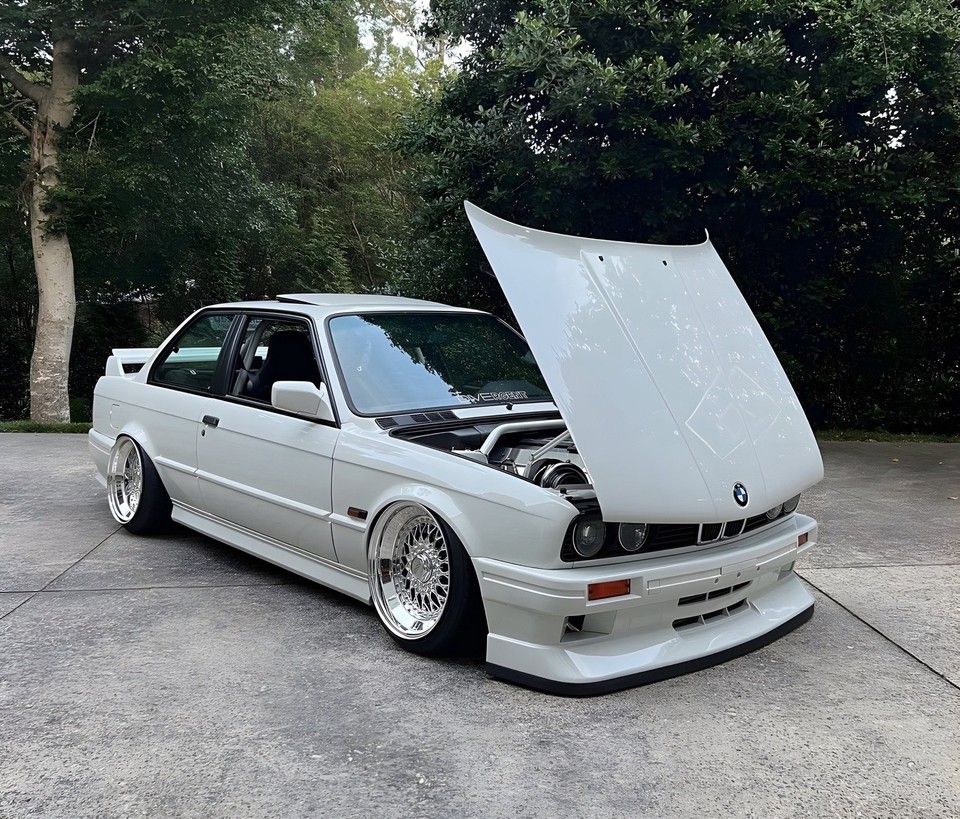 BMW E30 M3 Body Kit + M3 Evo Rear Spoiler ABS Plastic Body Kit ...