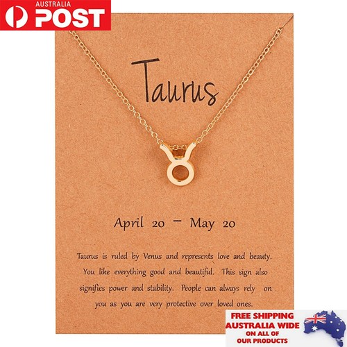 Taurus Zodiac Sign Necklace Charm Fashion Accessories Jewellery Gift ...