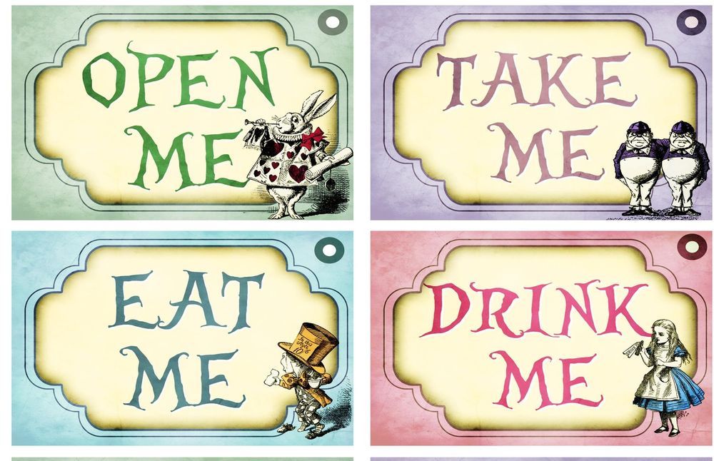 Alice In Wonderland Eat Me Sign