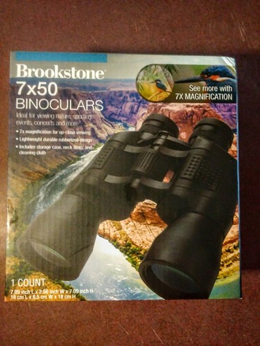 Brookstone Binoculars 7 x 50 Multi Purpose with Carrying Case Strap New ...
