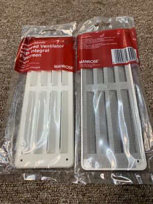 Manrose 229 x 76mm Louvred Vent With Fly Screen White x 2 | eBay UK