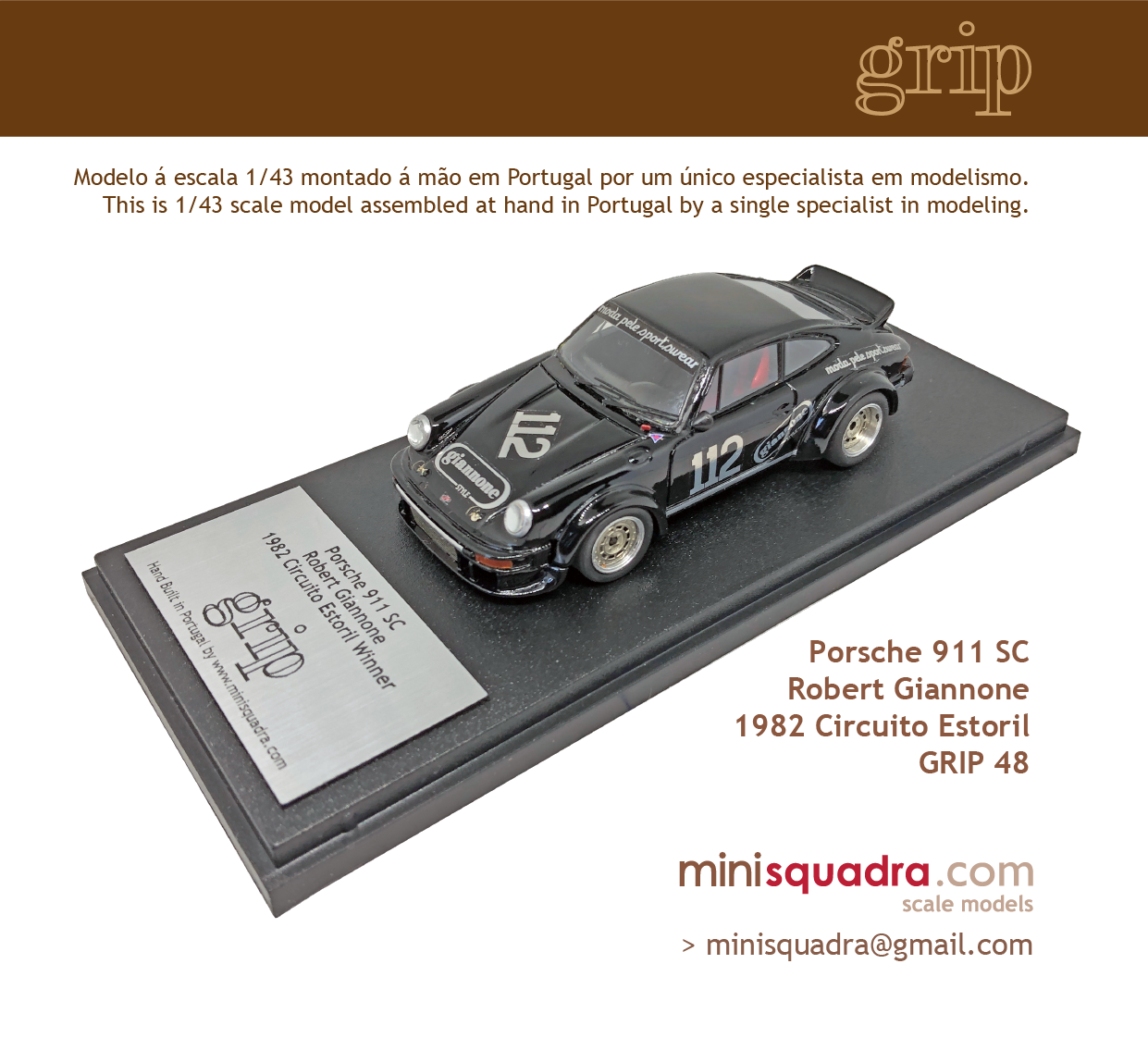 1/43 Porsche 911 SC Robert Giannone 1982 Circuito Estoril | eBay