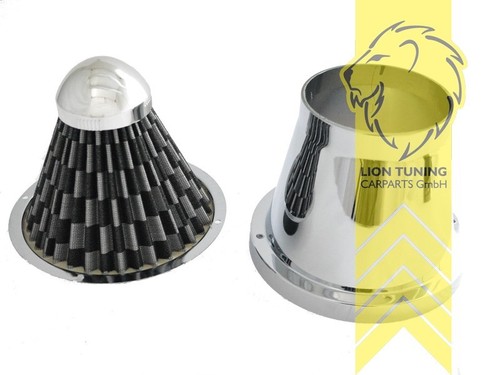 Sportluftfilter offener Luftfilter Pilz Universal Chrom für Smart ...