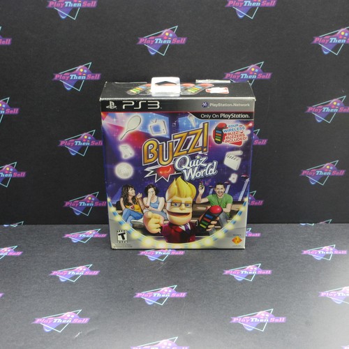 Buzz! Quiz World Bundle PS3 PlayStation 3 AD Complete CIB - (See Pics ...