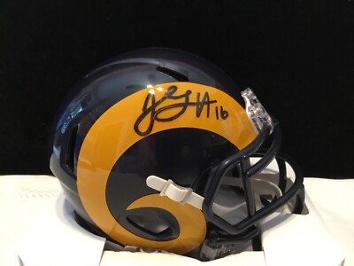 NFL Jared Goff Autographed Rams Mini Helmet w/ COA - NIB (BB416) | eBay
