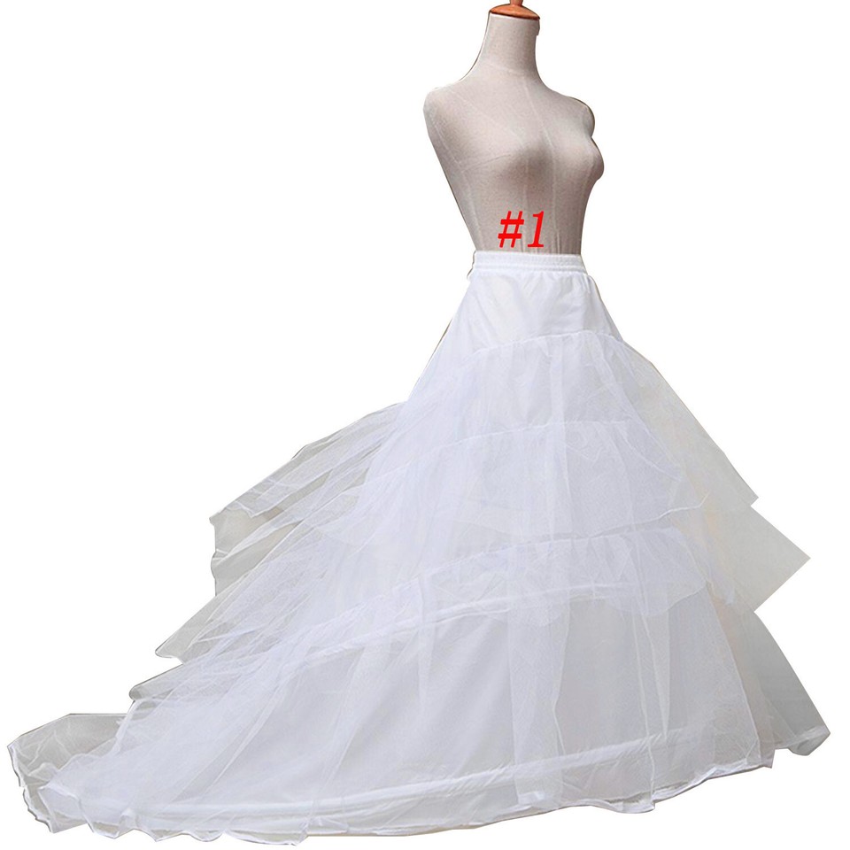 Women's White Bridal Petticoat Hoop Skirt,Wedding Crinoline Slip Gown ...
