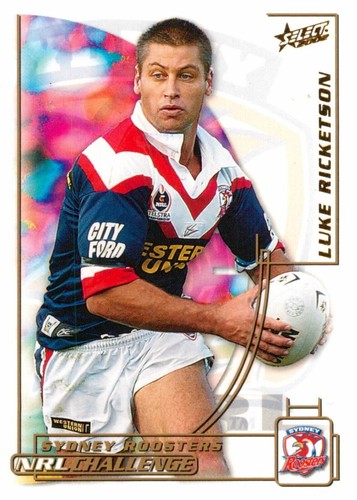 Nouveau 2002 SYDNEY ROOSTERS NRL Premiers Card LUKE RICKETSON | eBay