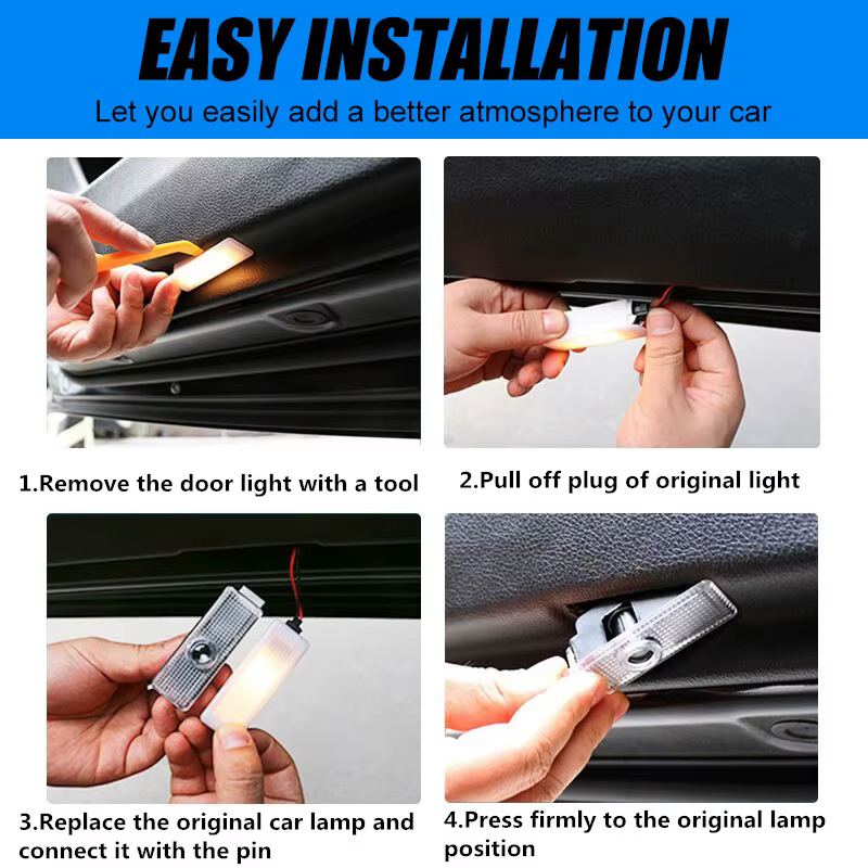 2Pcs Car Door LED Projector Puddle Welcome Lights For Mini Cooper range ...