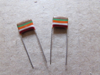 .015uF, 15nF, 15000pF 250V 10% Mullard Tropical Fish Capacitors RADIAL ...