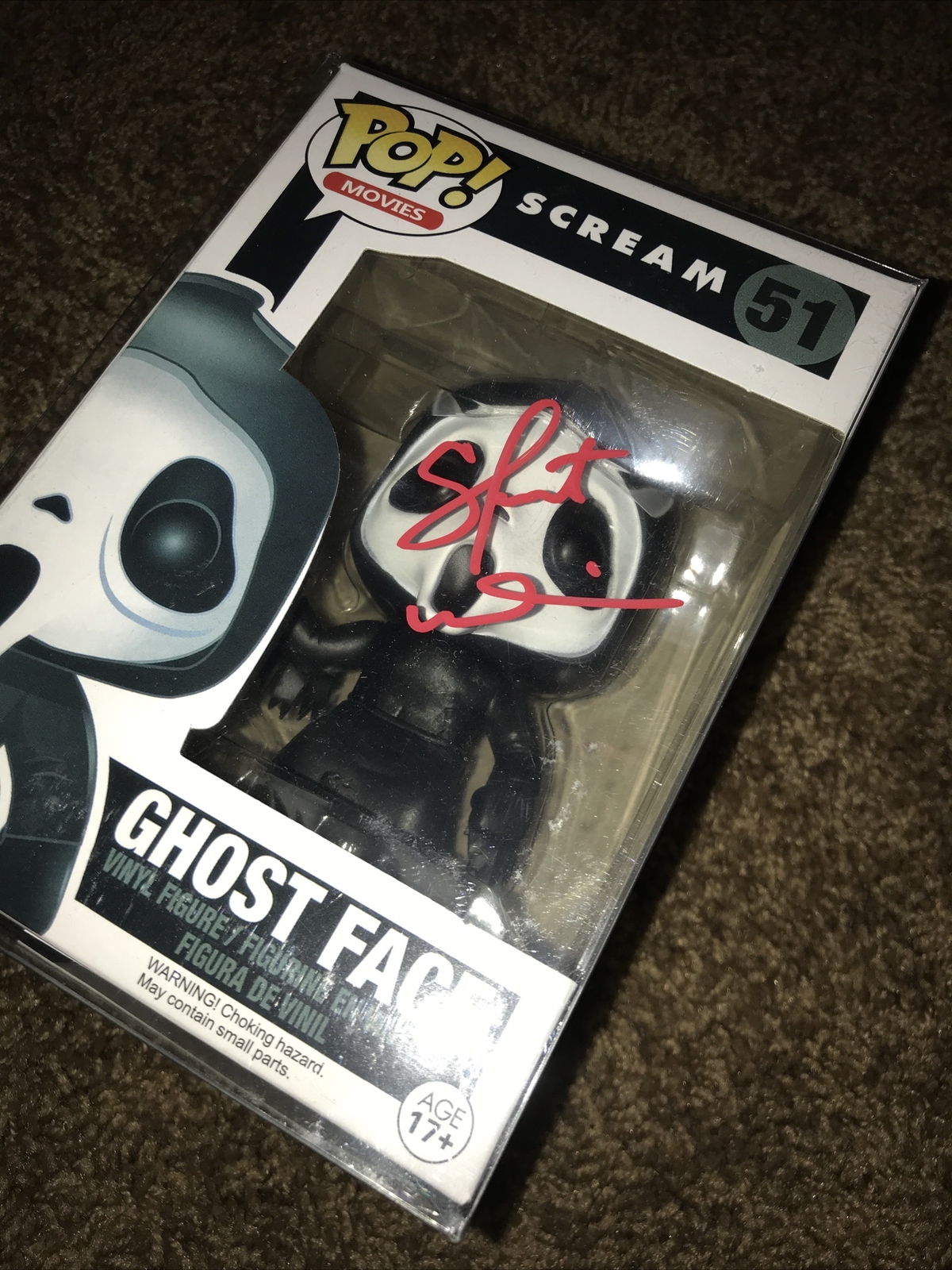 scream ghostface funko pop 51 Signed By Skeet Ulrich and Certified By ...