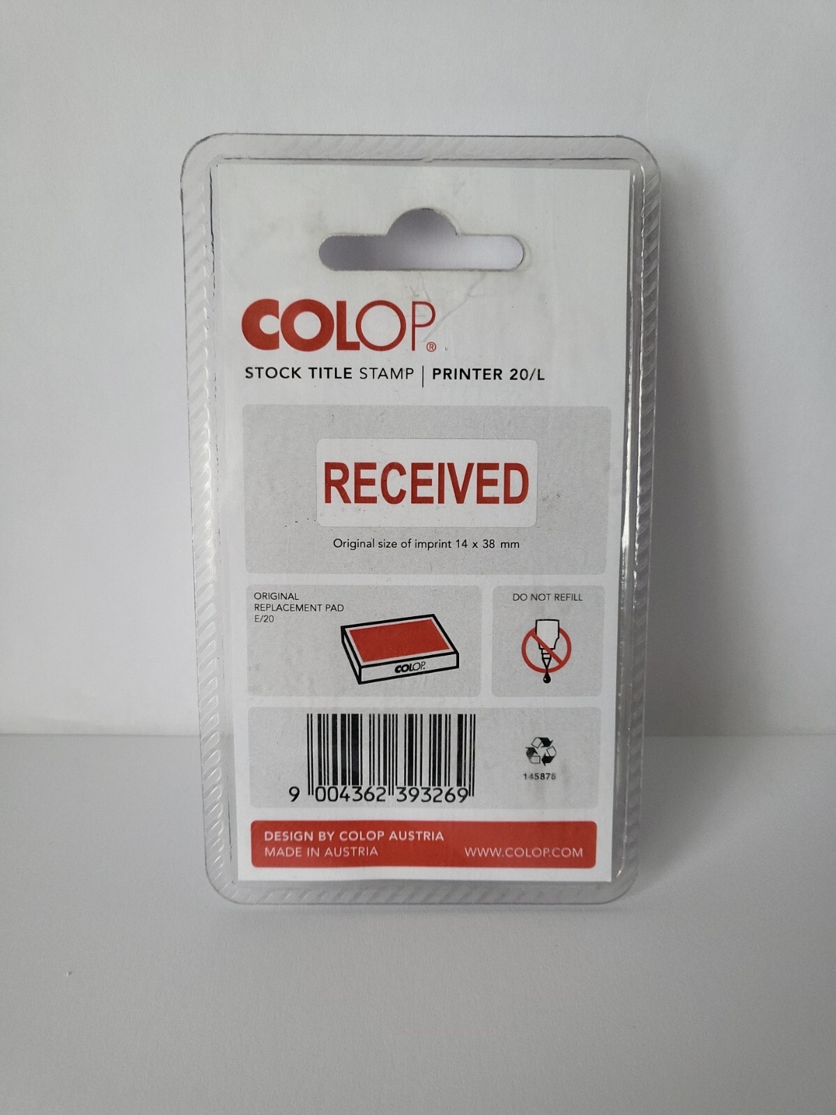 Colop Printer 20 P20 Self Inking Hand Stamp Office RECEIVED Red Fast ...