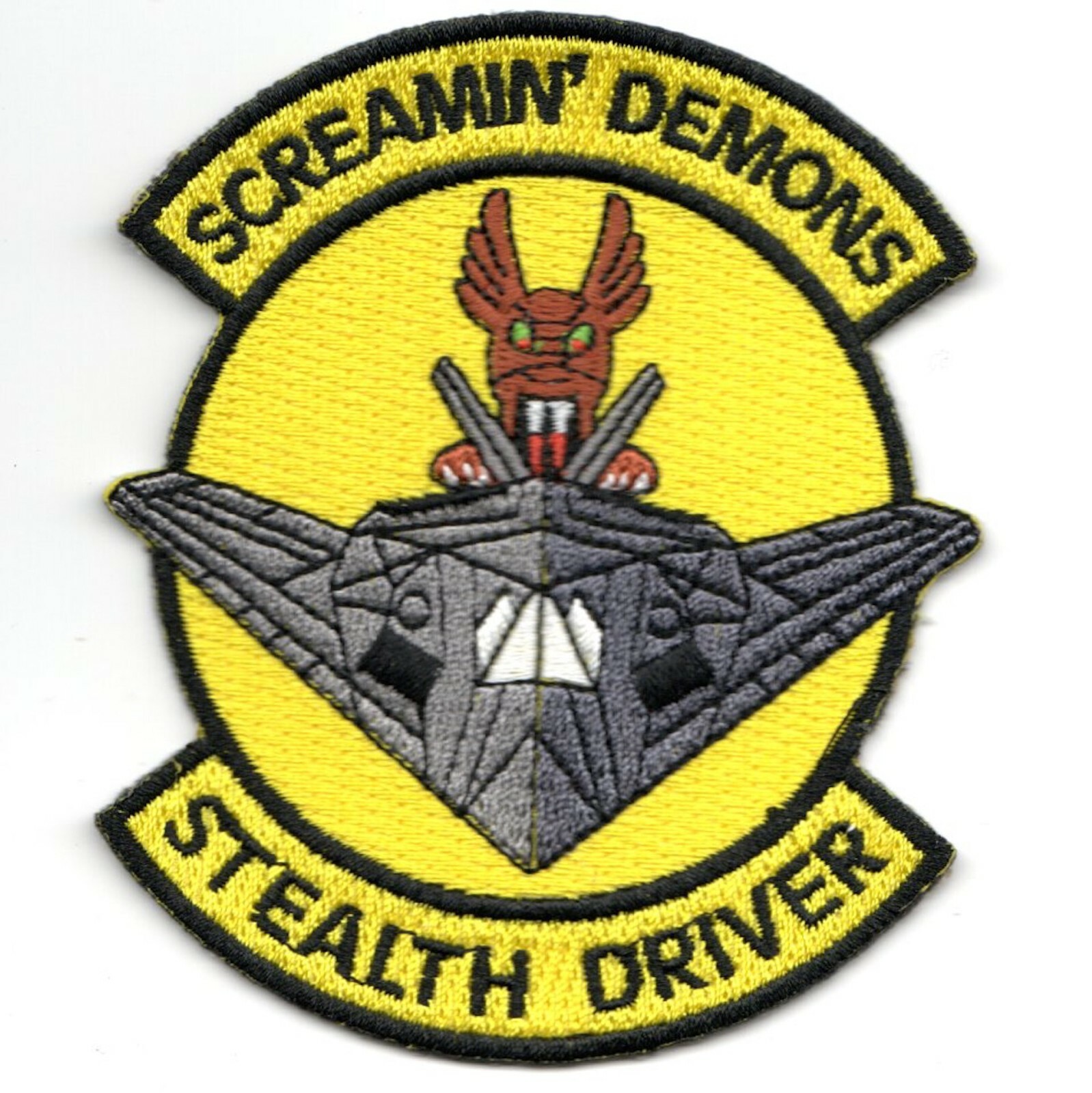 USAF AIR FORCE 7FS CTS STEALTH DRIVER YELLOW EMBROIDERED JACKET PATCH ...