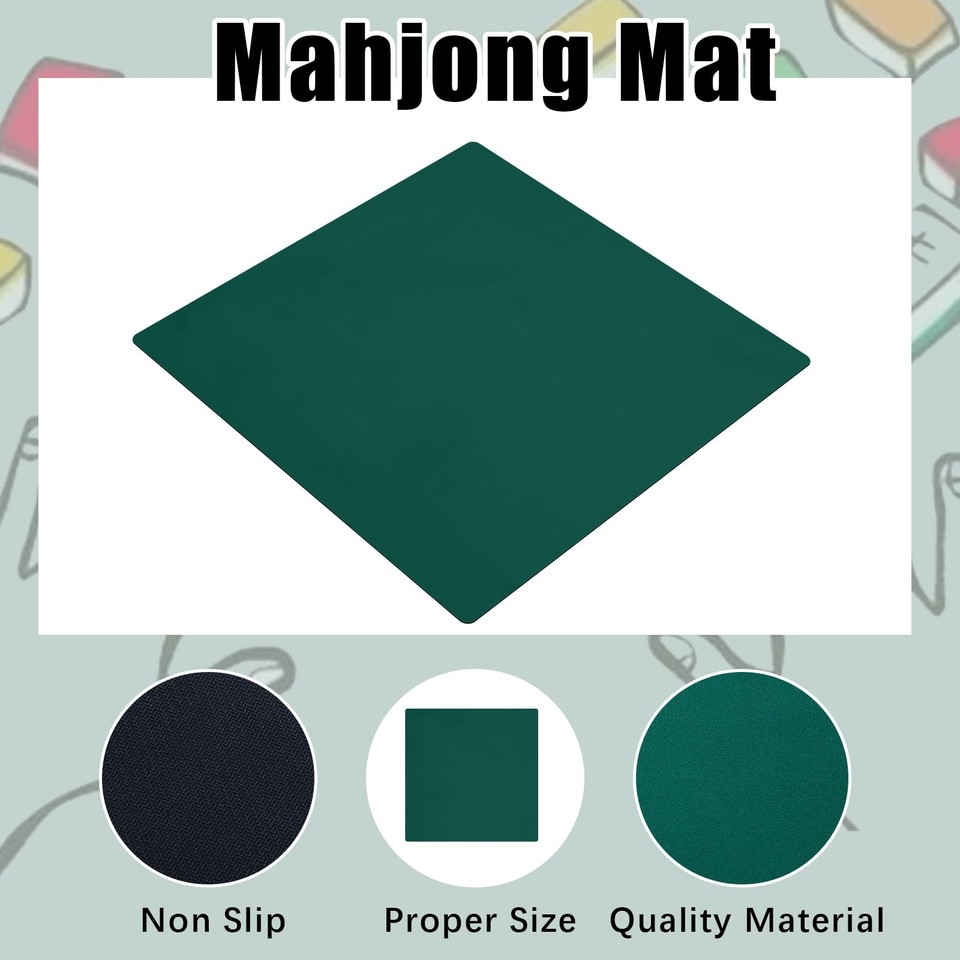 Buryeah Mahjong Mat Large Non Slip Neoprene Rubber Table Mat Noise ...