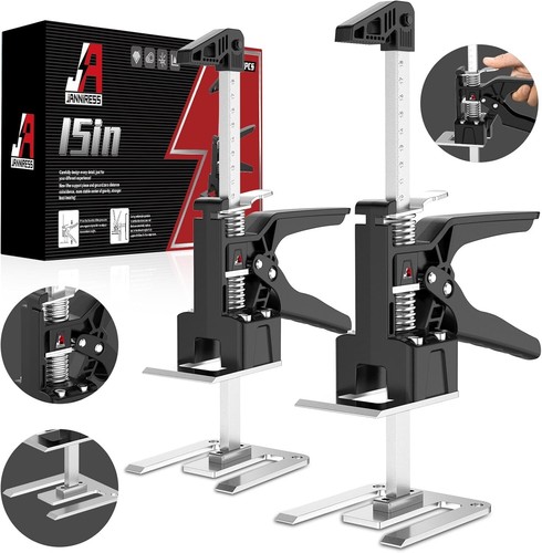 Multi-Functional 2-Pack Lifting Jacks - Ideal for Cabinets and Wall ...