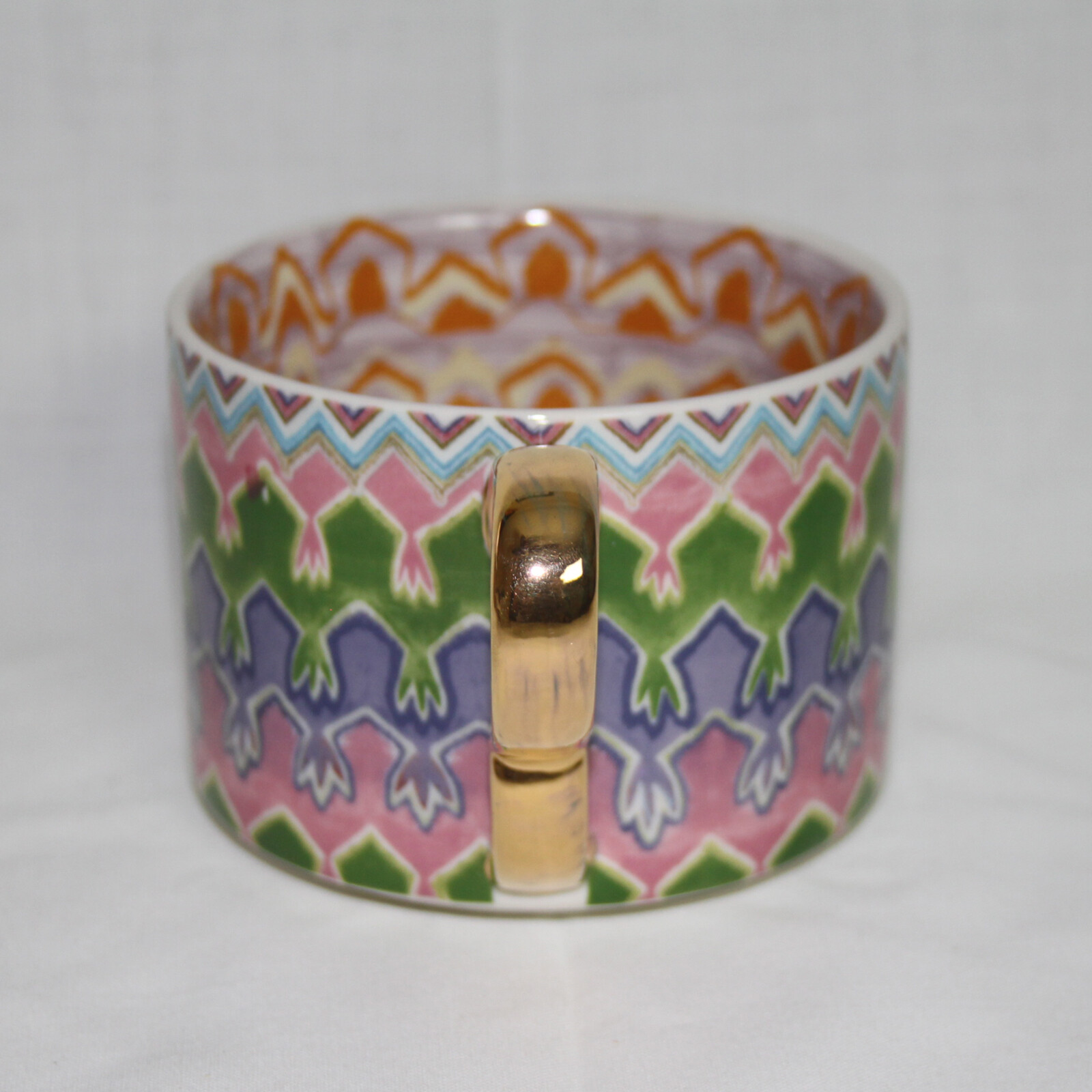 Anthropologie Chelsea Mug Geo Coffee Tea Latte Abstract Pink Purple ...