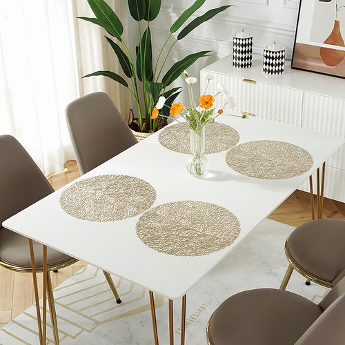 Hollow Design Placemat Heat Resistant Coral Tree Pattern Round Table ...