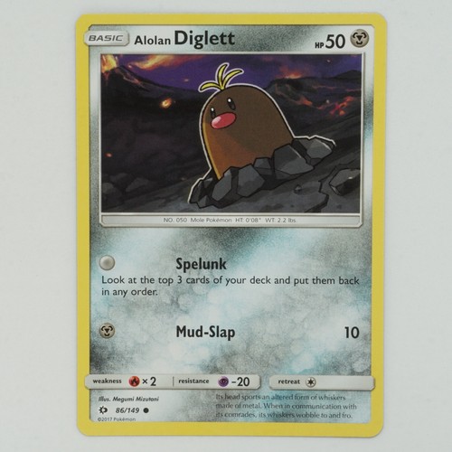 Alolan Diglett 86/149 Common Sun & Moon Pokemon Card | eBay