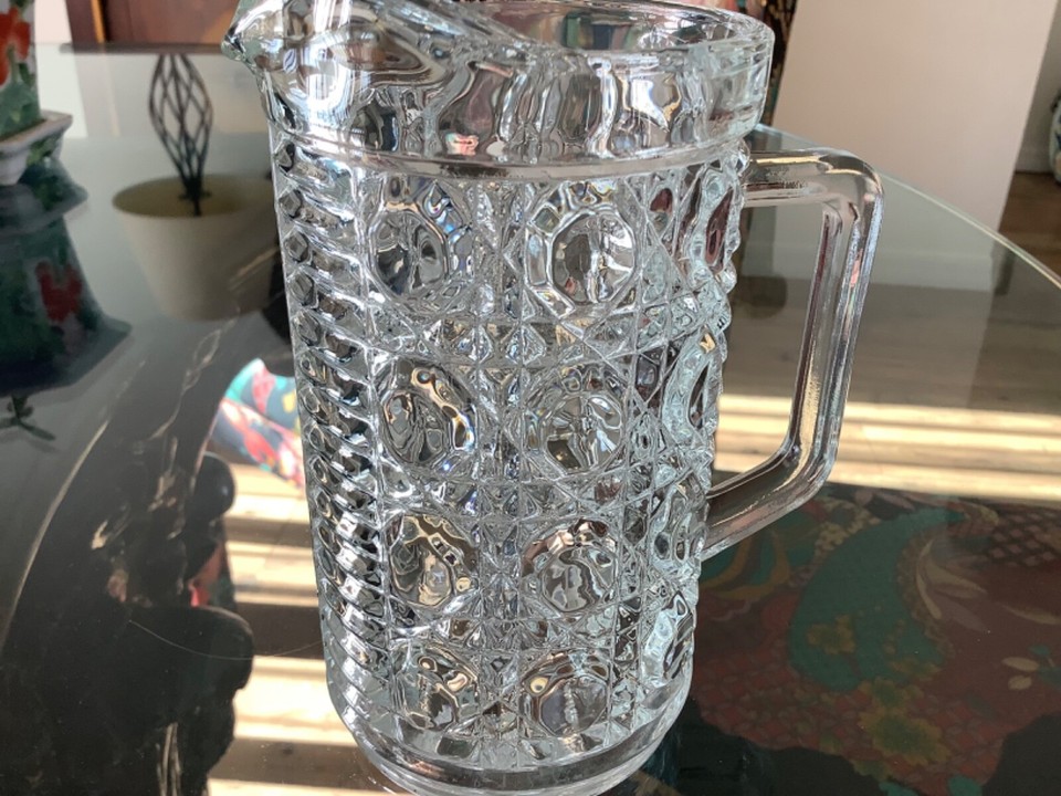 Vintage Cut Glass Crystal Creamer Pitcher 6” high, 3” wide mouth | eBay