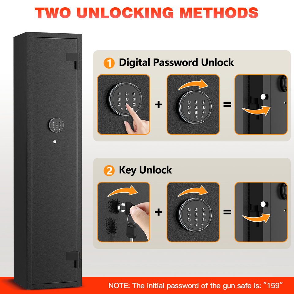 BESAFETY 2-4 Long Gun Safes, Cabinets for Home Storage, Quick Access ...