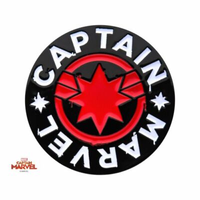 OFFICIAL MARVEL COMICS CAPTAIN MARVEL PUNK SYMBOL ROUND ENAMEL PIN ...