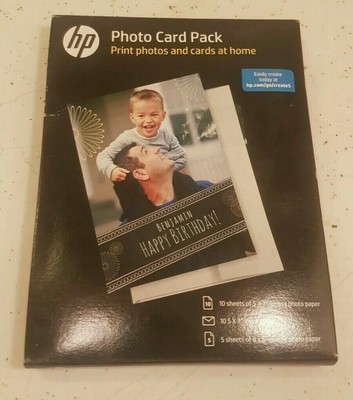 HP Photo Card Pack For Inkjet New | eBay