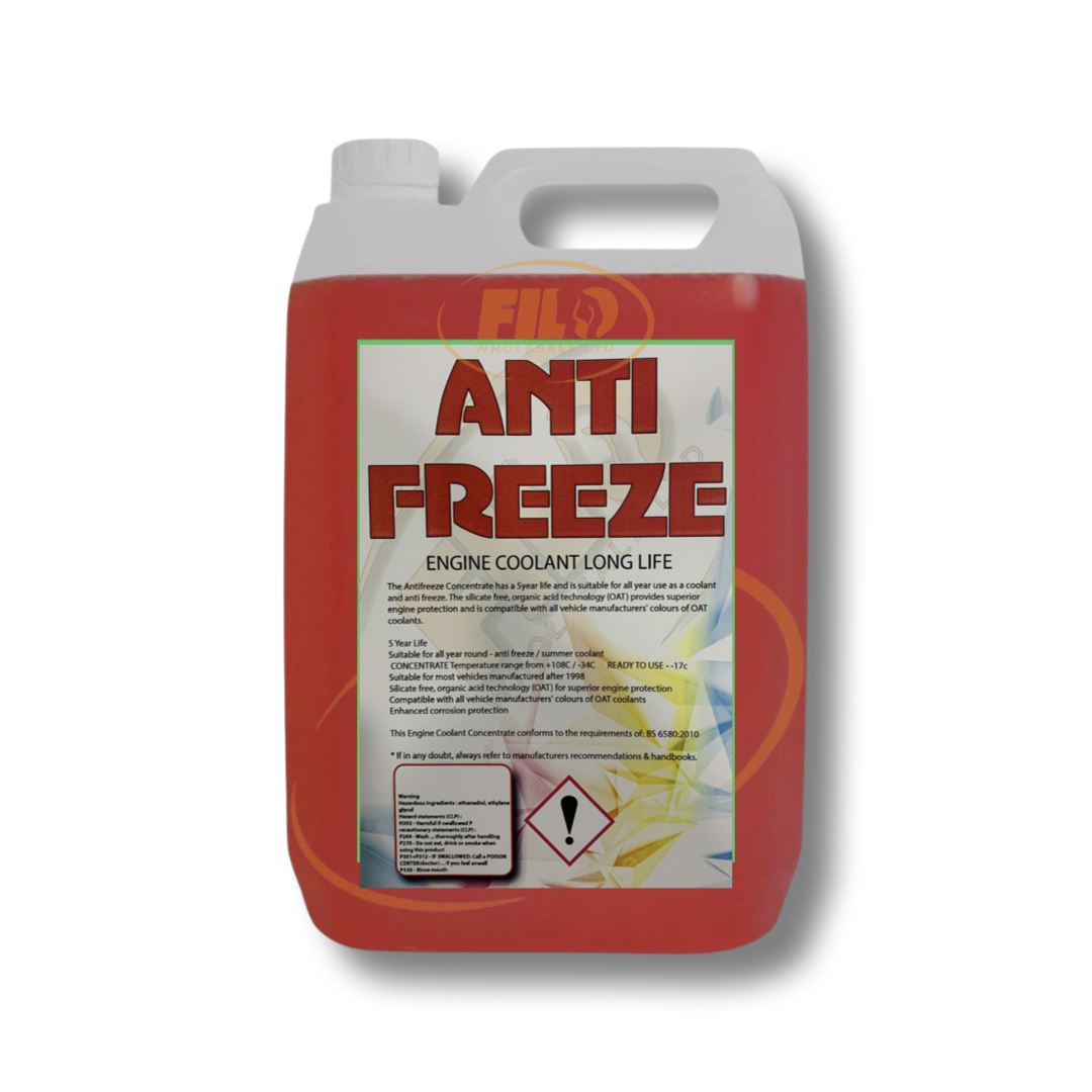RED CONCENTRATE ANTIFREEZE & COOLANT 5L 10L 4X5L 20L LONGLIFE -34 ºC ...