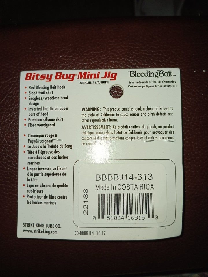 Strike King Bleeding Bait Hook Bitsy Bug Mini Jig | eBay