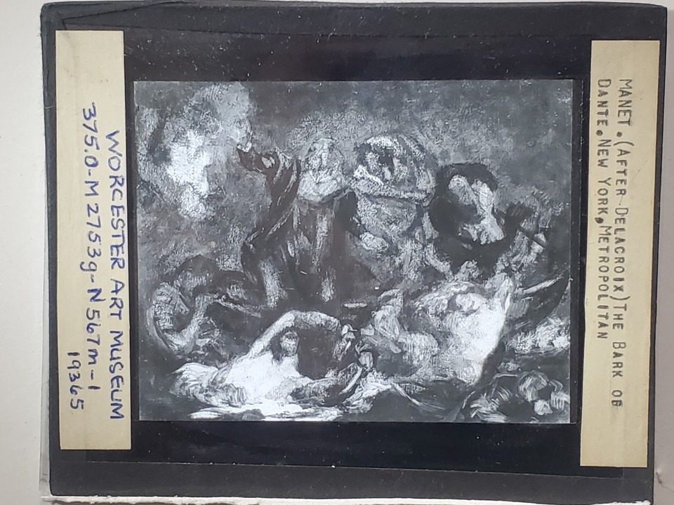 The Bark of Dante, Manet, After Delacroix, Magic Lantern Glass Slide | eBay