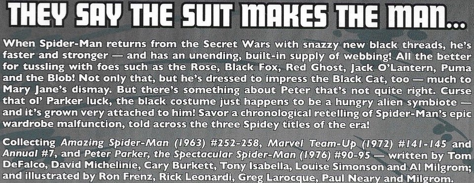 Tht Amazing Spider-Man: Complete Alien Costume Saga Book 1 Avengers ...