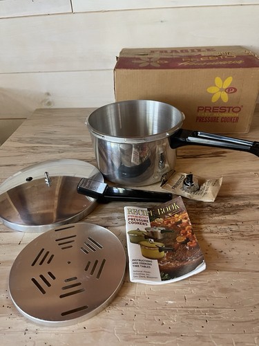 Vintage NEW Old Stock Presto Pressure Cooker Stove Top W Jiggler A403A ...