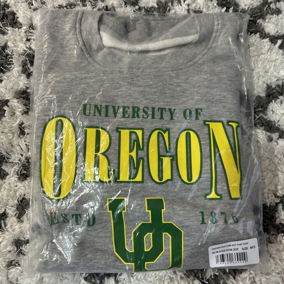 NWT! Fanatics Men's NCAA Oregon Ducks Classic Crew Neck Sweatshirt Gray ...