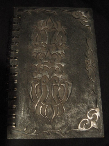 Vintage spell book journal metal cover witch mystical medieval antique ...