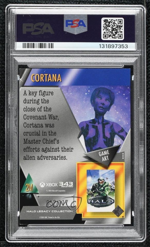 2024 Upper Deck Halo Legacy Collection Metal /117 Cortana #2M PSA 7 5x5 ...