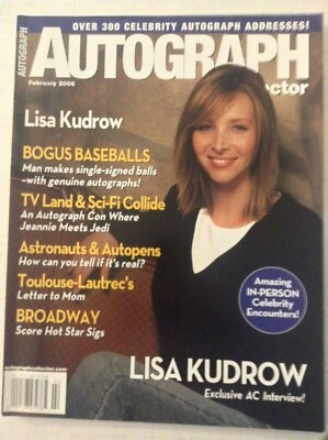 Autograph Actor Magazine Lisa Kudrow Bogus Baseballs February 2006 ...
