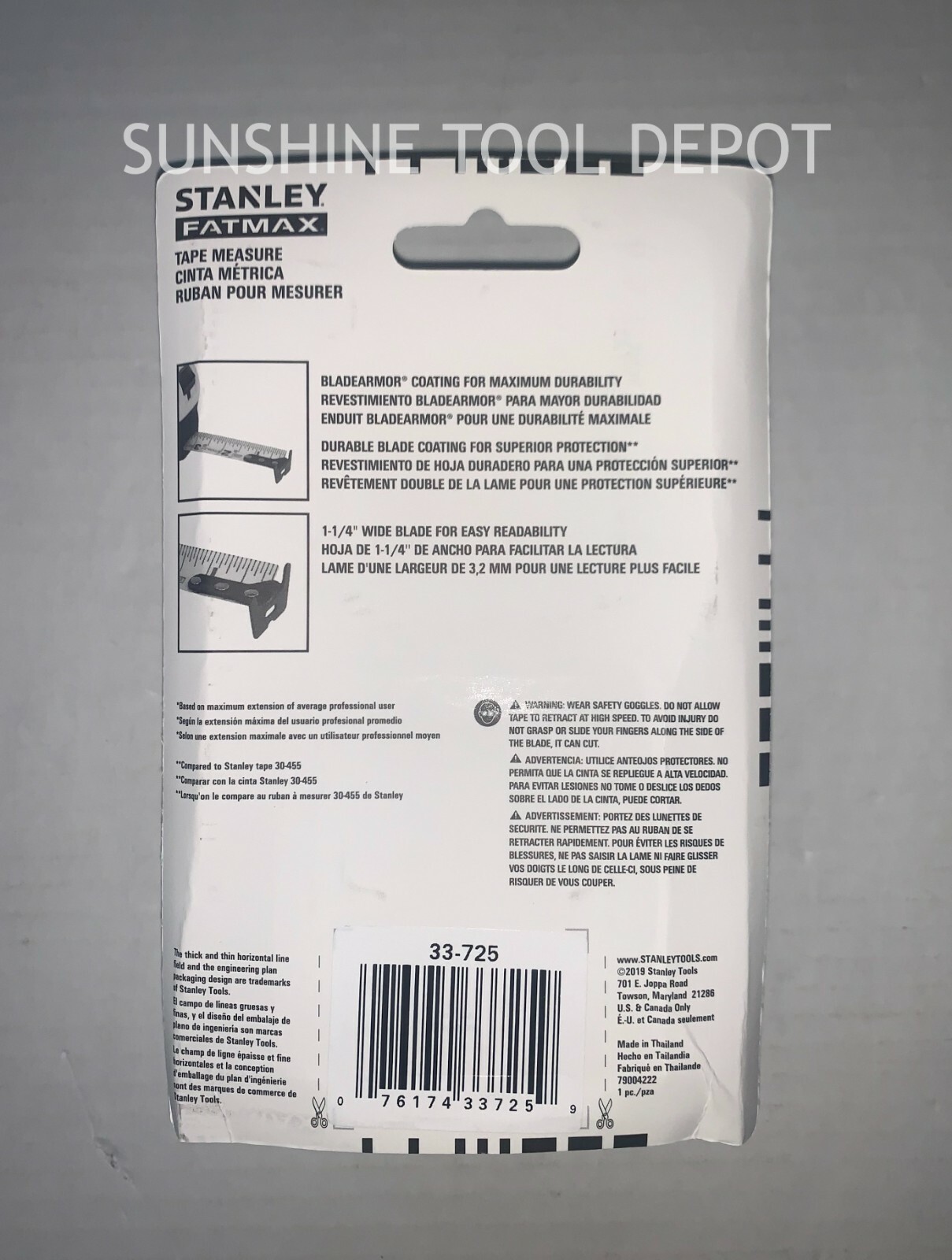 1 - 25' Stanley Fatmax Tape Measure # 33-725