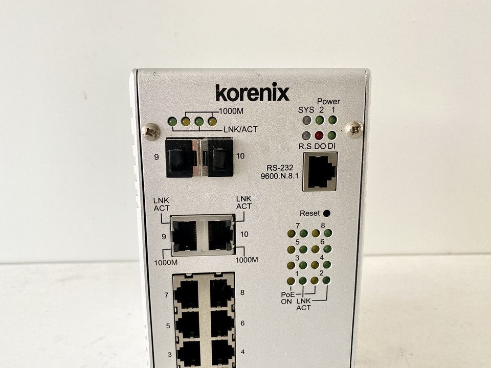Korenix JetNet 5310G | 10-Port Gigabit Industrial PoE Managed Switch ...